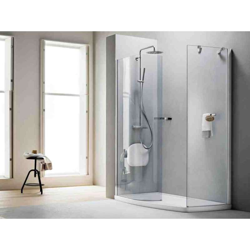 Arblu SEPATET Aqua Narożny prysznic typu Walk in z brodzikiem