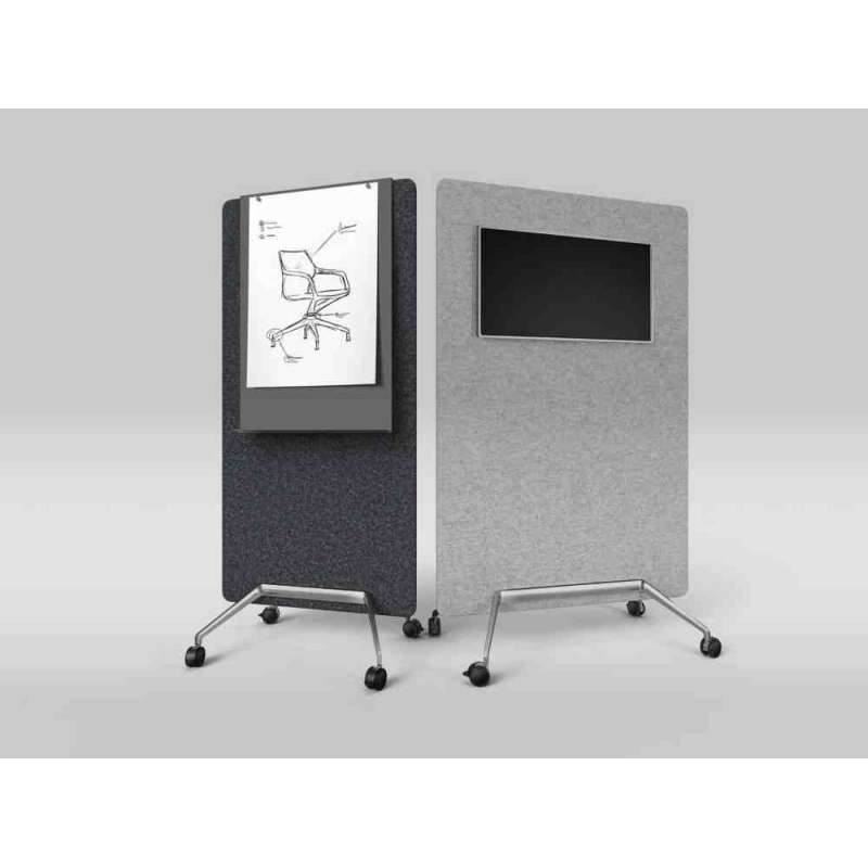 Brunner team Wolnostojący mobilny ekran biurowy na kółkach