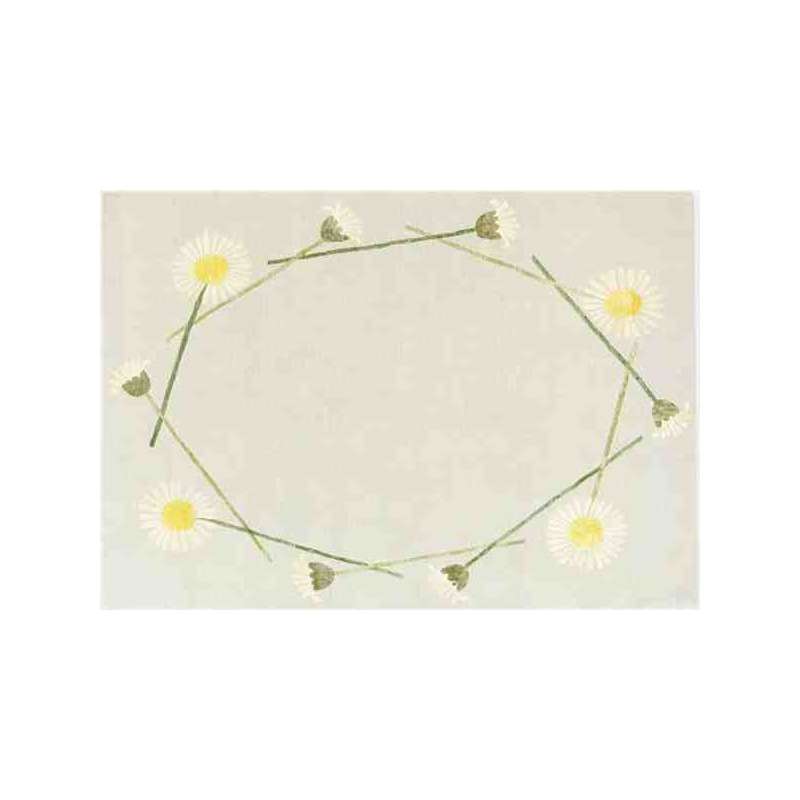 Deirdre Dyson DAISY CHAIN Ręcznie wykonany dywanik z motywem kwiatowym