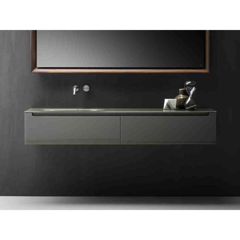 Falper Edge Podwójna wisząca szklana szafka na kosmetyki