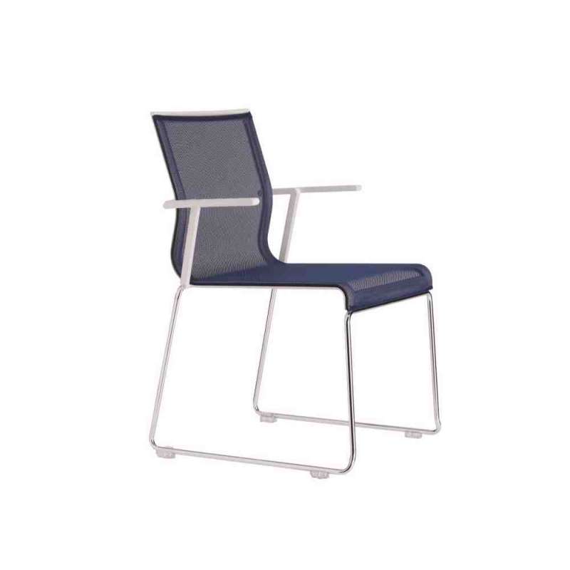 ICF STICK STK SKID BASE Krzesło siatkowe z podłokietnikami z ...