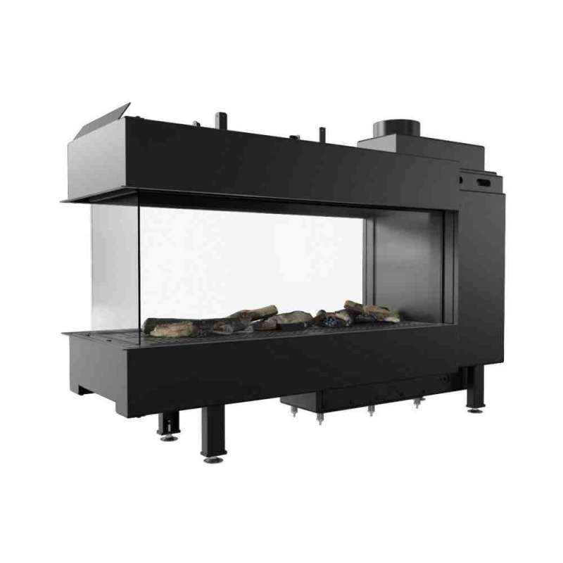 Kratki LEO LP 100 TUNNEL Stalowy kominek gazowy