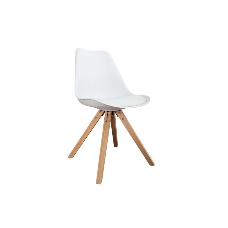 Krzesło Invicta Hugo Wood białe - Maximus Design