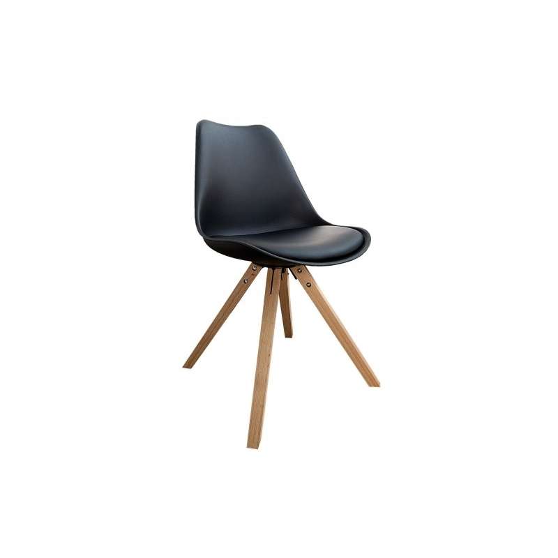 Krzesło Invicta Hugo Wood czarne - Maximus Design