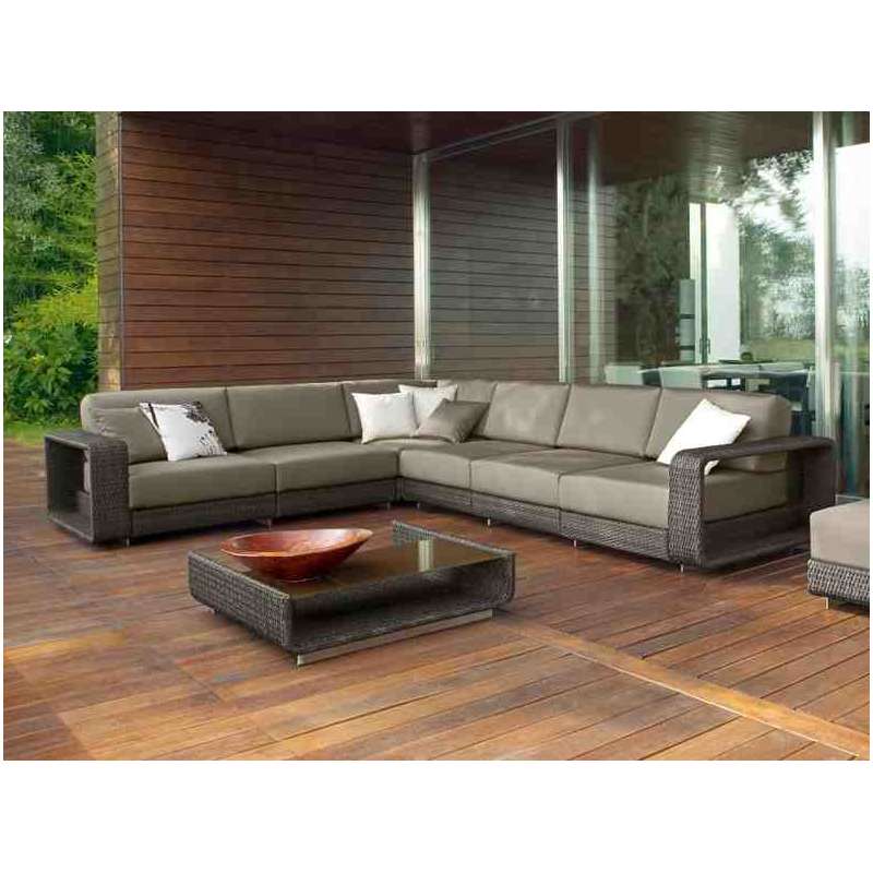 Roberti Hamptons Narożna modułowa sofa ogrodowa z aluminium