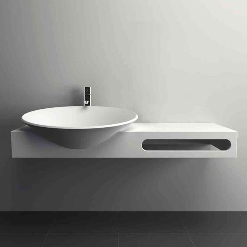 Riluxa SOLID SURFACE | Jamesia Solid Surface Wall Mounted Washbasin - Maximus Design