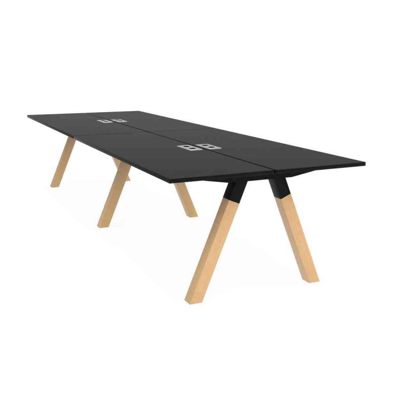 Martela Frankie bench desk wooden A-leg - Maximus Design