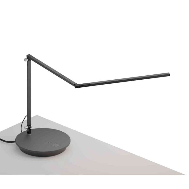 Koncept Z-Bar slim Desk Lamp with power base (USB and AC outlets ...