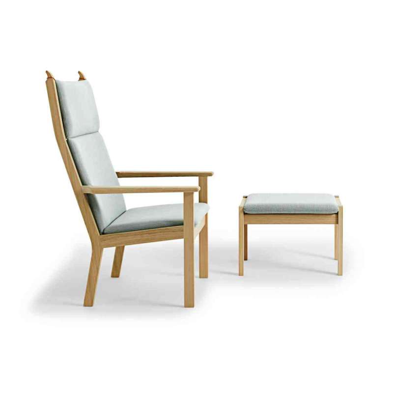 Getama Danmark GE 284A High Back Easy Chair with footstool - Maximus Design