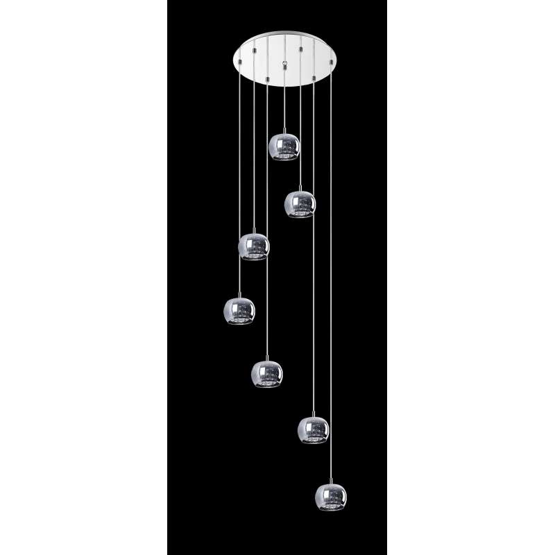 Lampa wisząca Crystal P0076 - 07M - B5Fz chrom - Maximus Design